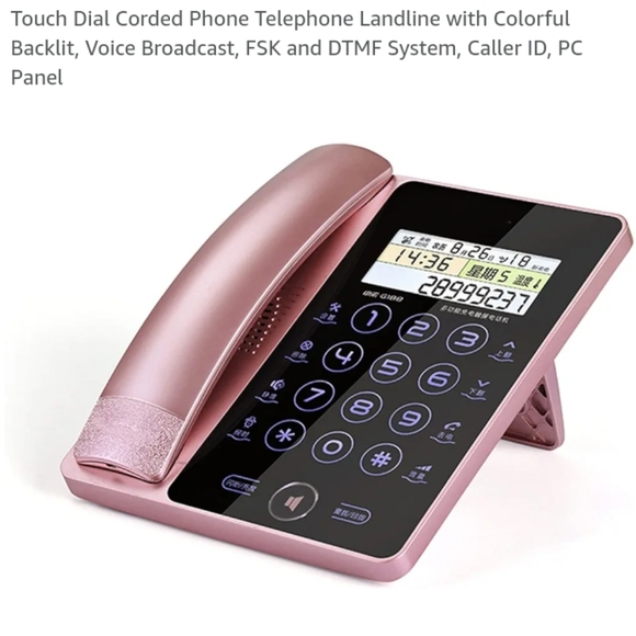 Other | Pink Landline Office Telephone Chinese | Poshmark